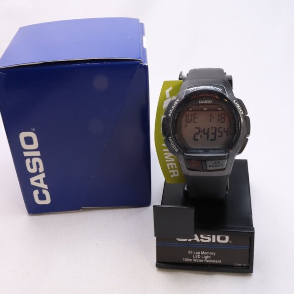 Casio | Accessories | Casio Ws00h1avcf Mens Digital 60 Lap Memory Resin ...